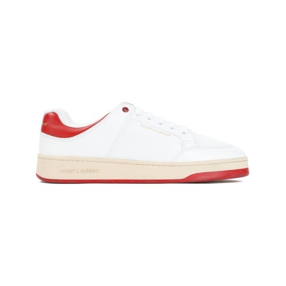 Saint Laurent | Shoes | Saint Laurent Sl6 White Red Calf Leather ...